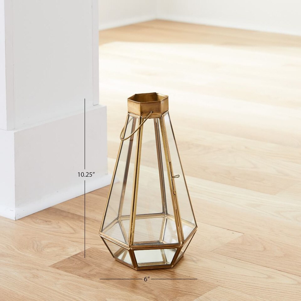 Faceted Glass Metal Lanterns West Elm Australia